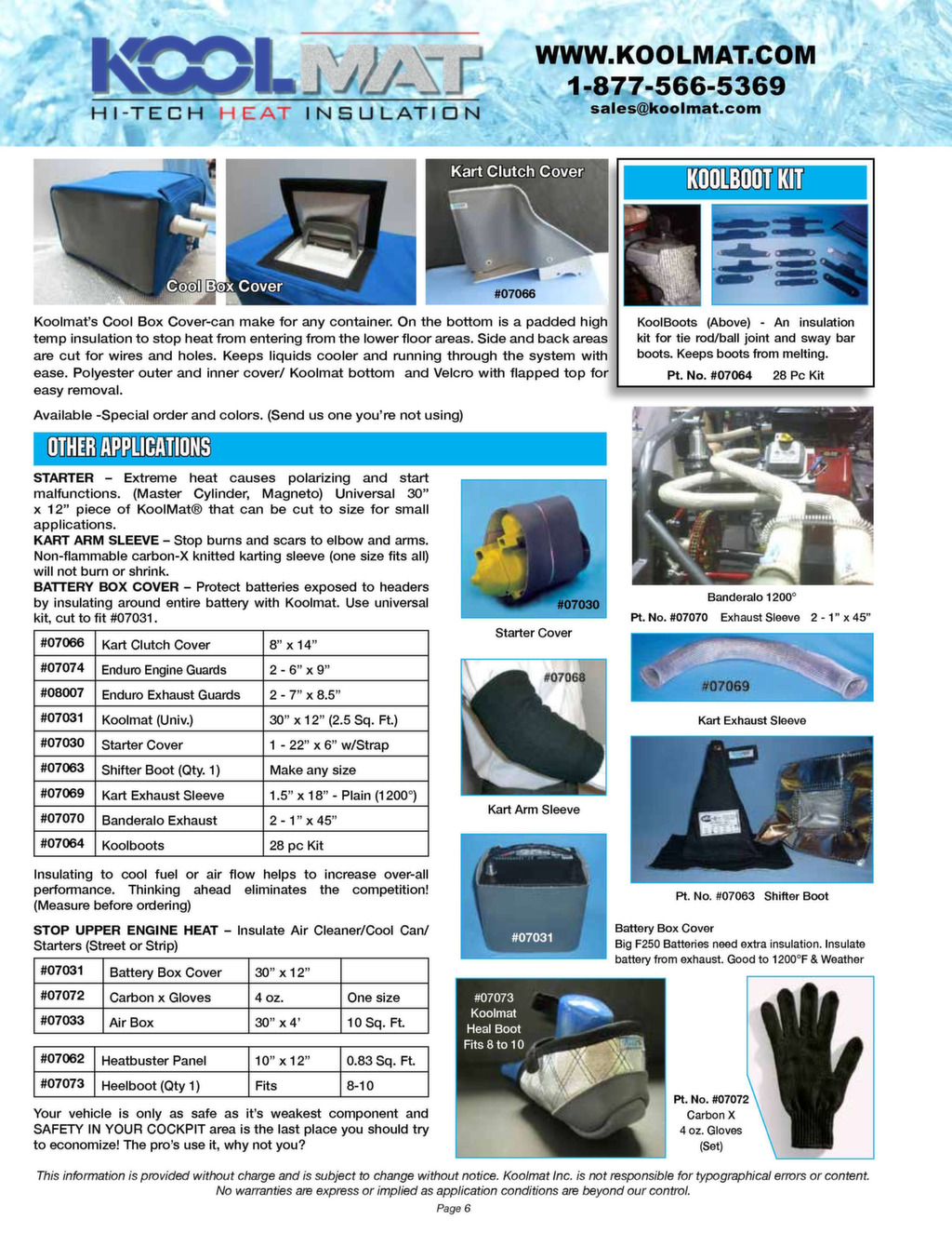 Catalog | Heat Resistant Products | Heat Shielding Kits