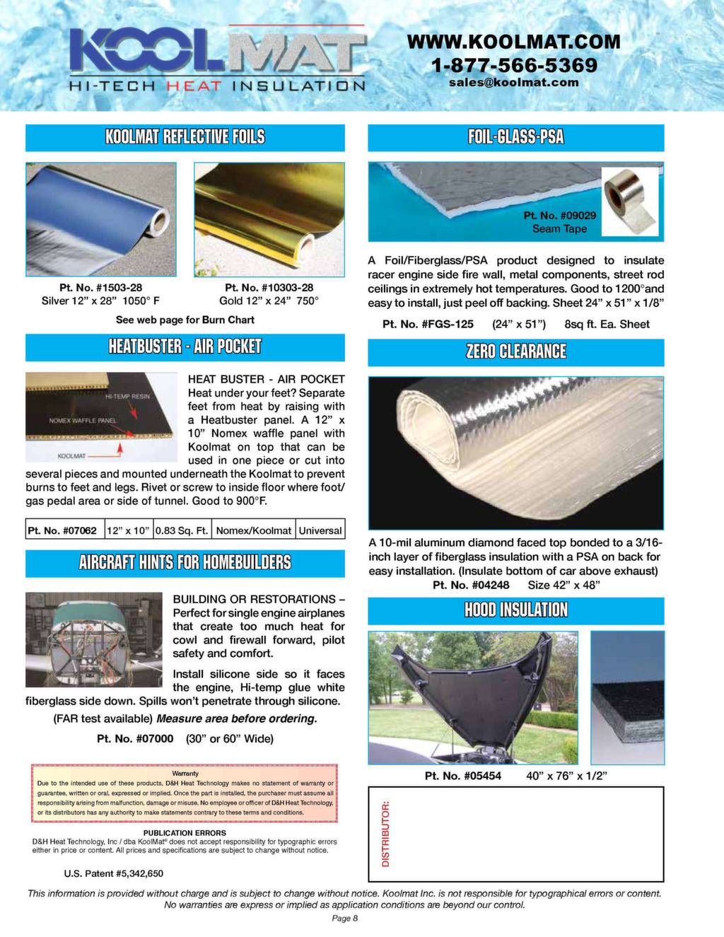Catalog | Heat Resistant Products | Heat Shielding Kits